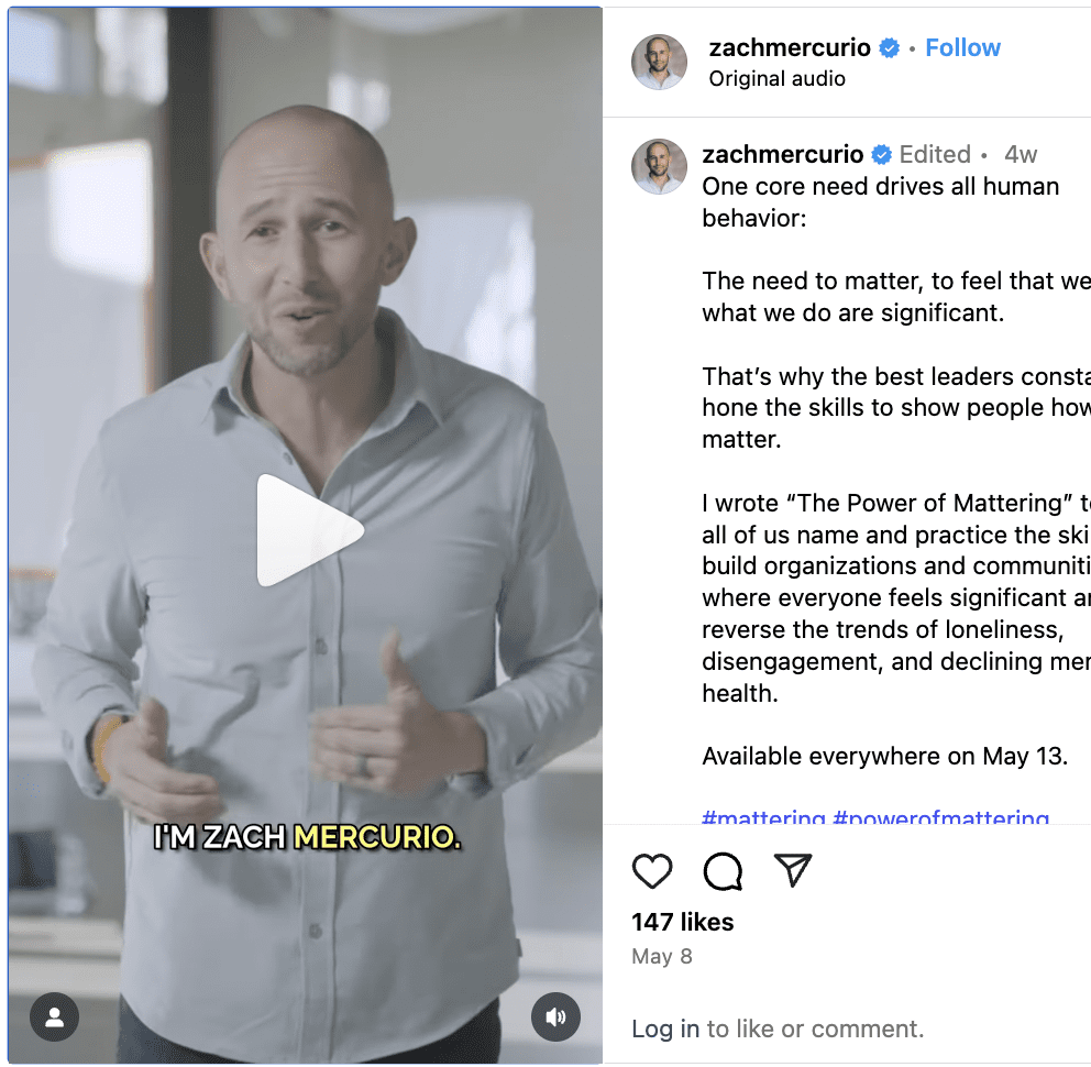 Book Review: The Power of Mattering (Zach Mercurio) | Garth Nichols