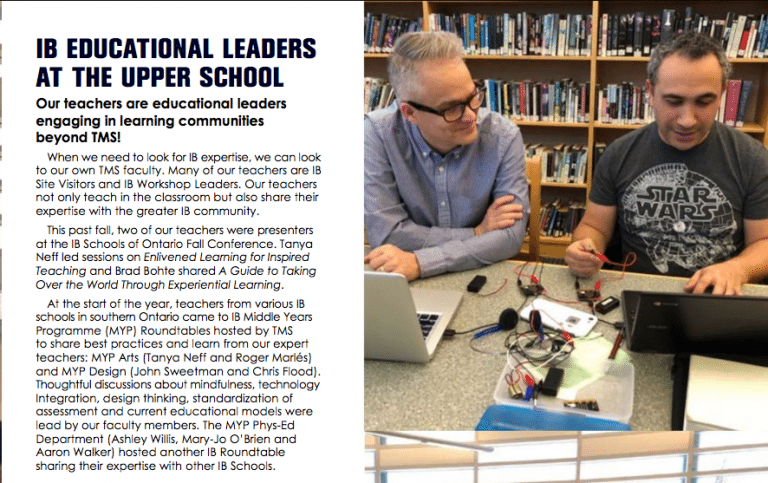 STUDENT DESIGN THINKING @ TMS Upper School – John Sweetman